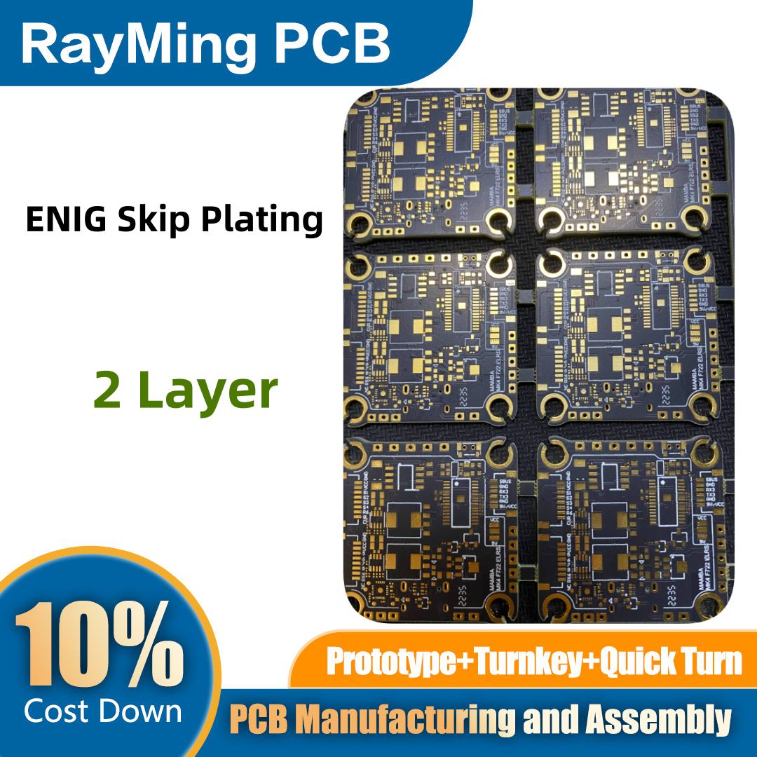 RayMing 2 Layer ENIG Skip Plating PCB - RayPCB