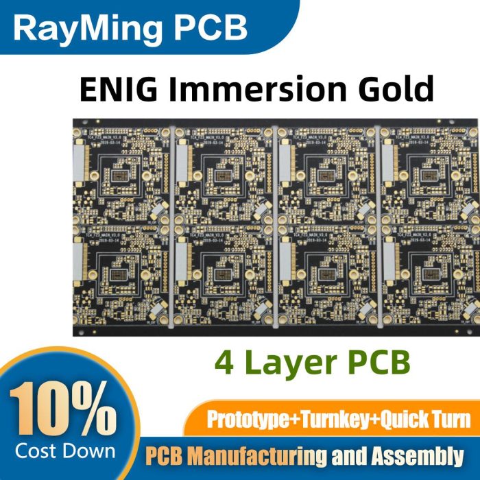 RayMing 4 Layer ENIG Immersion Gold PCB - RayPCB