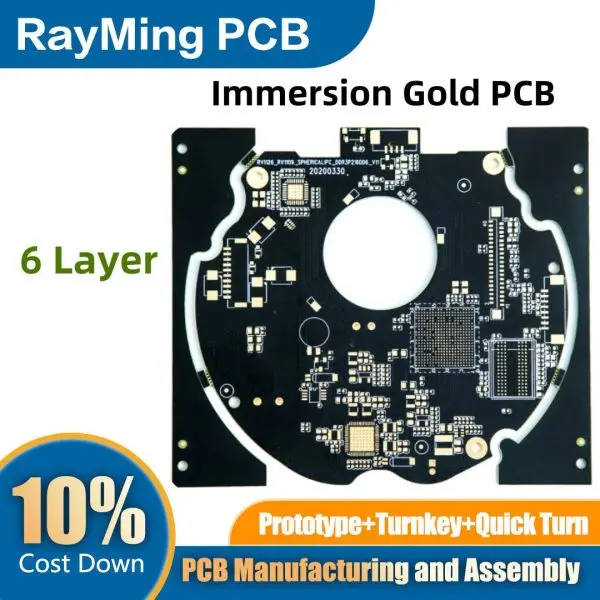 RayMing 6 Layer Black immersion gold PCB - RayPCB