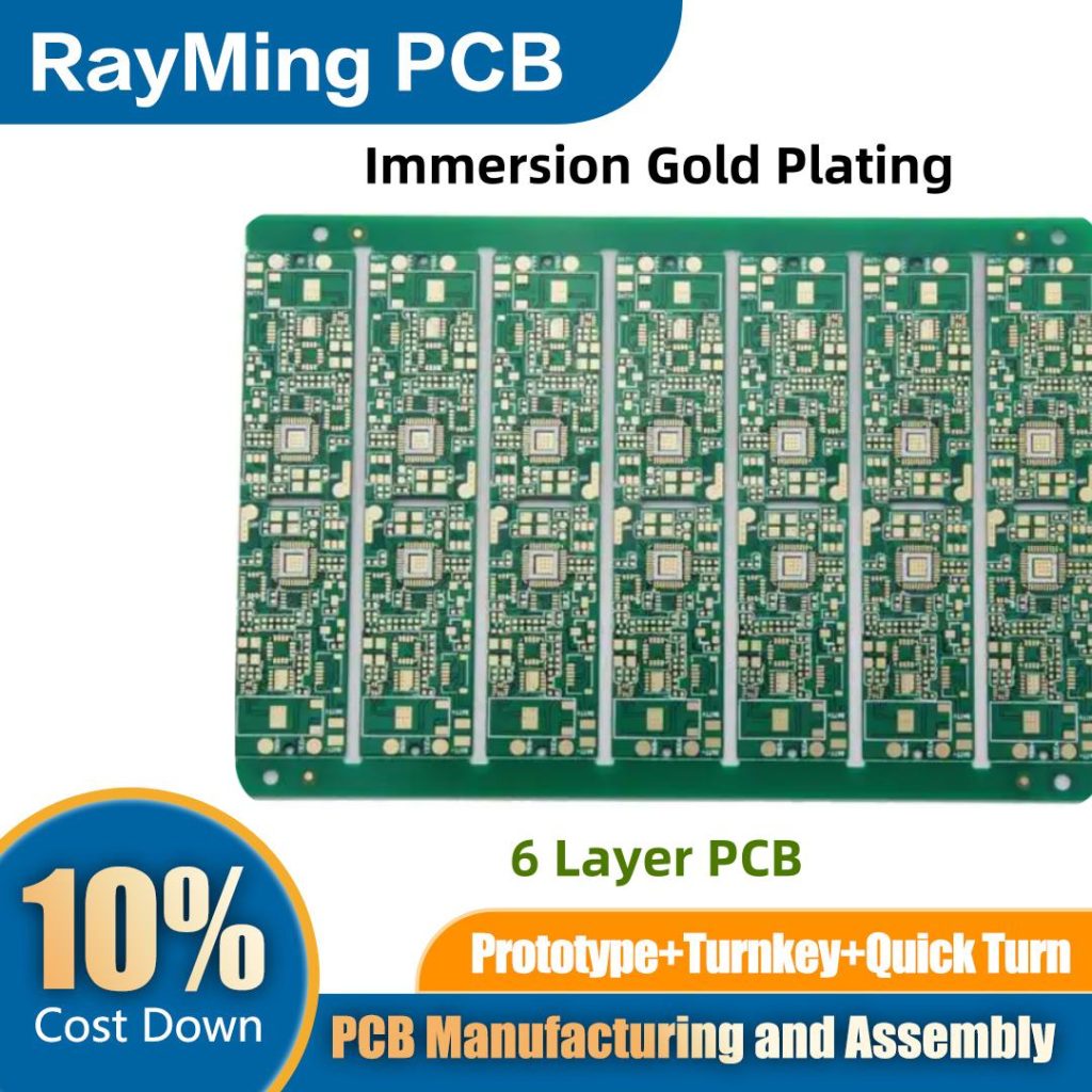 RayMing immersion gold plating 6 Layer PCB - RayPCB